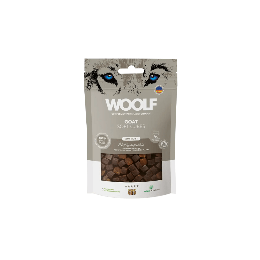 Woolf Soft Cubes Goat | Naturlige hundegodbiter – A-Vet Shop